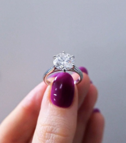 Women's 3CT Lab Created Diamond Solitaire Engagement Ring 14K White ...