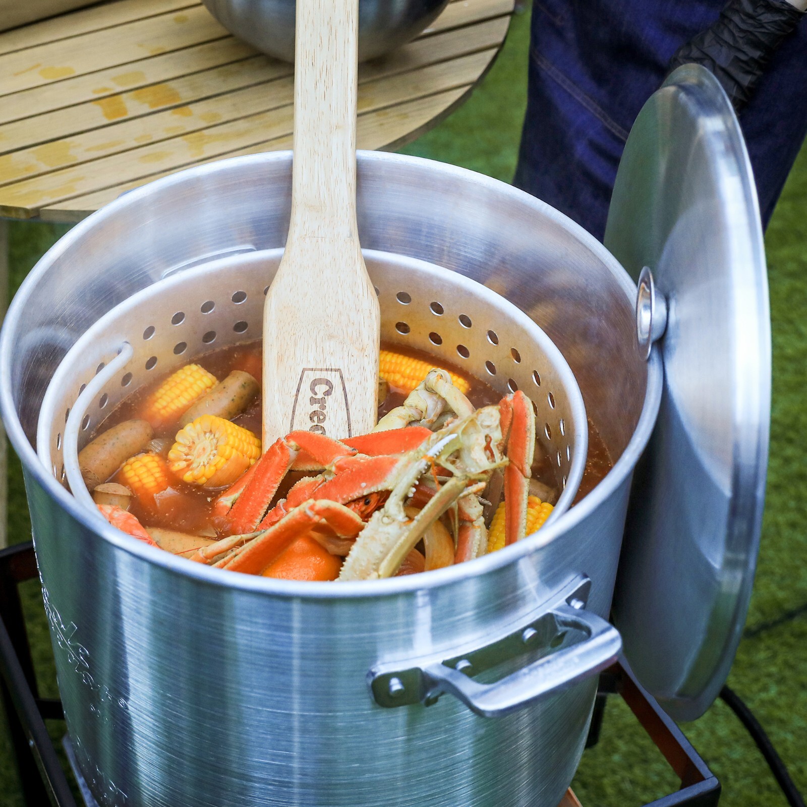 Creole Feast 60 QT Seafood Boiling Kit Outdoor Propane Gas Boiler ...