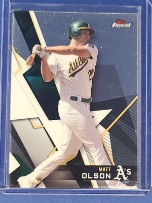2018 Finest #95 Matt Olson Oakland Athletics Baseball Card M | eBay