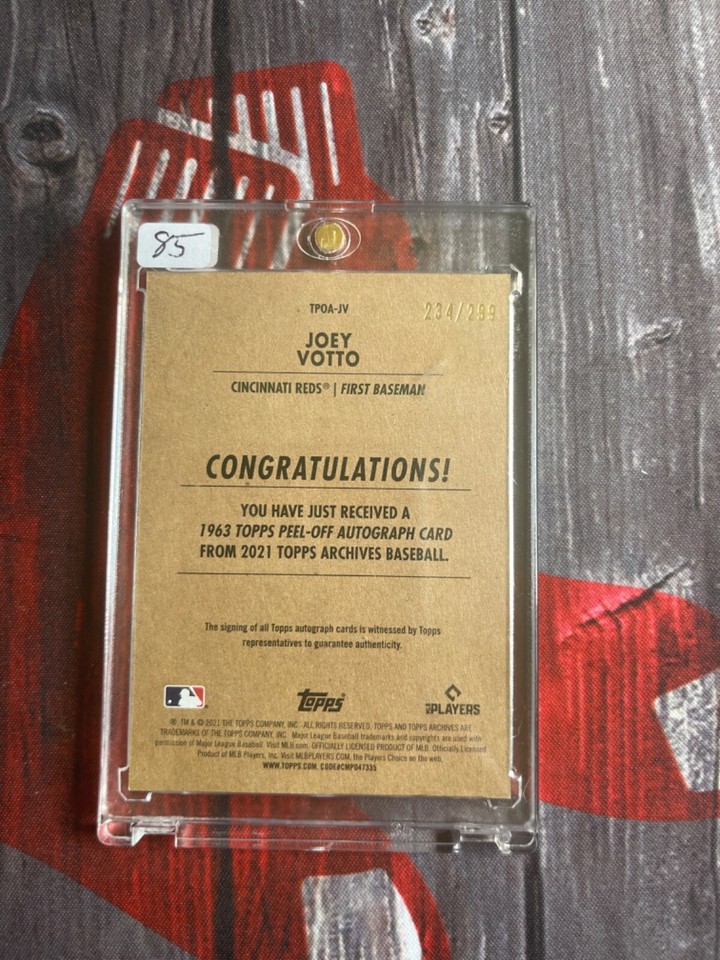 2021 Topps Archives - 1963 Topps Peel-Off Autographs #TPOA-JV Joey ...