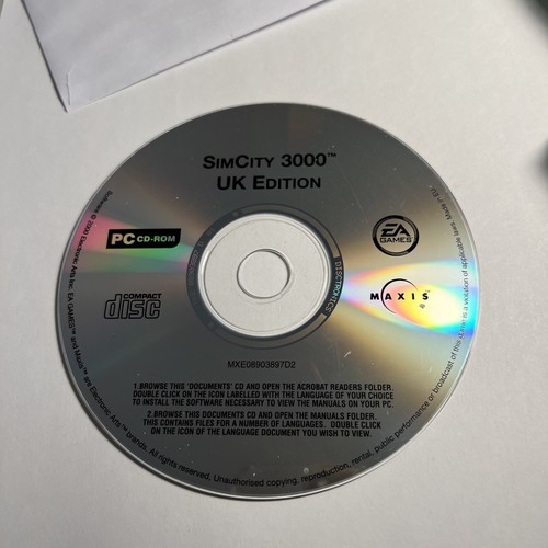 SimCity 3000 - UK Edition (PC CD) by Electronic Arts Computer Game Sim ...