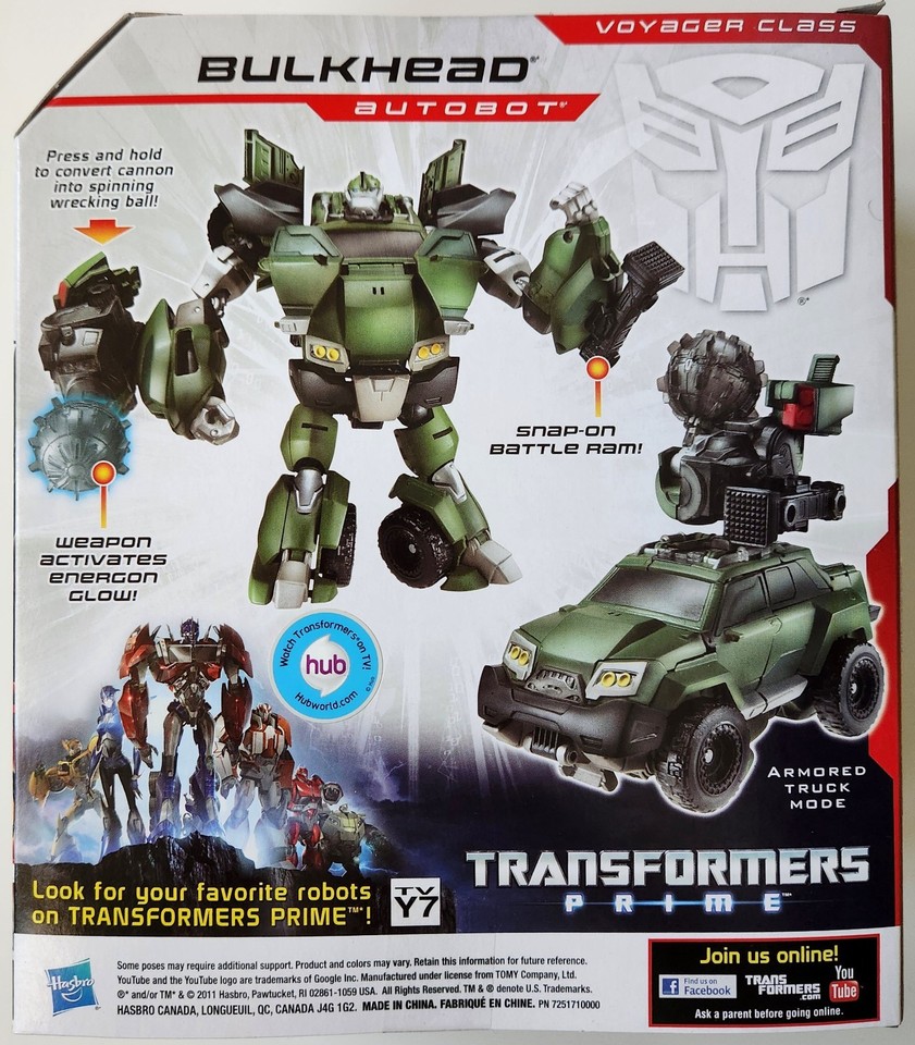 Transformers Prime Robots In Disguise Bulkhead Voyager Class NEW 2011 ...
