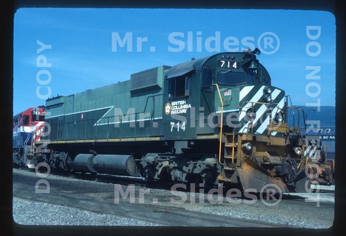 Original Slide BCR British Columbia Ry. MLW/ALCO M630 714 N.Vancouver ...