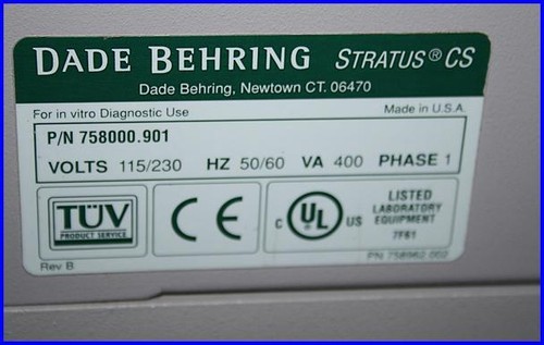 Siemens Stratus CS Acute Care Diagnostic System Chemistry Analyzer | eBay