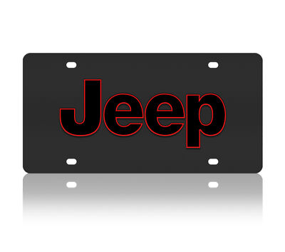 Jeep Word - Carbon Steel License Plate | eBay
