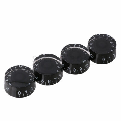 4* Black Guitar Speed Control Knobs Tone Volume For Epiphone Les Paul ...
