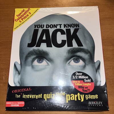 You Don't Know Jack Original Sealed Quiz Show Computer PC Game Vintage ...