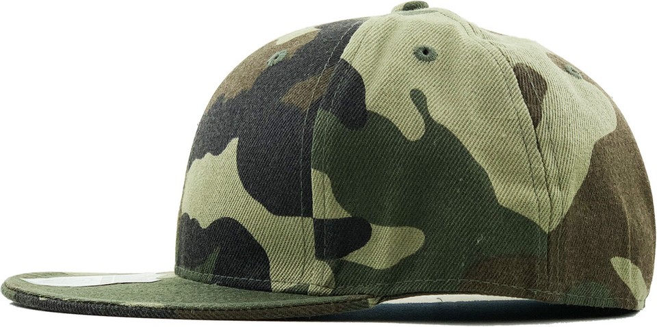 Premium Solid Fitted Cap Baseball Cap Hat, Flat Bill / Brim NEW | eBay