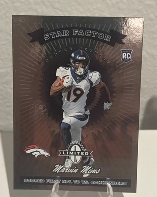 2023 Panini Limited Exposure Marvin Mims Star Factor Rookie #40 Denver ...