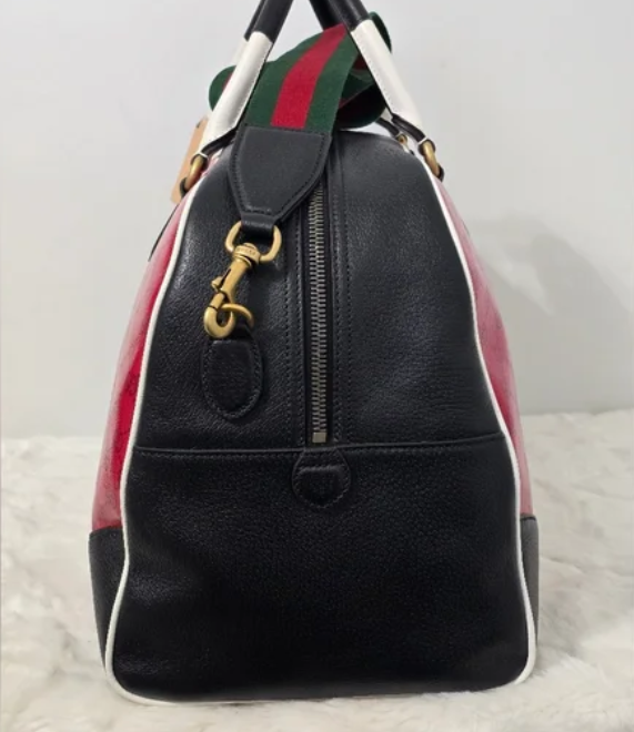 2A ️NWOT Gucci X Adidas GG Crystal Monogram Duffle Bag | eBay