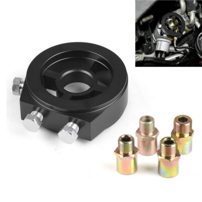 Car Oil Filter Temp Pressure Cooler Gauge Sandwich Plate Adapter Sensor ...