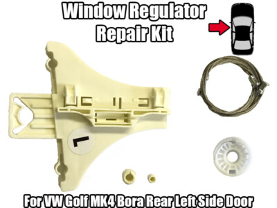 1x Window Regulator Repair Kit For VW Golf MK4 Bora Rear Left Side Door ...