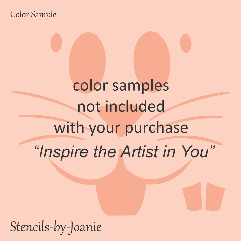 12" Bunny Face Stencil Easter Rabbit Spring DIY Cute Porch Boards Craft ...