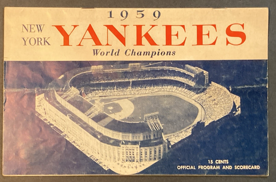 VINTAGE 1950's NEW YORK YANKEES MEMORABILIA - SCORECSARDS - PROGRAMS ...