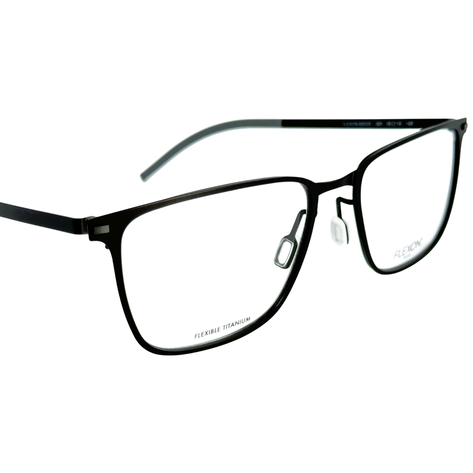 Flexon B2025 Mens Metal Eyeglass Frame 001 Black 55-18 Flexible ...