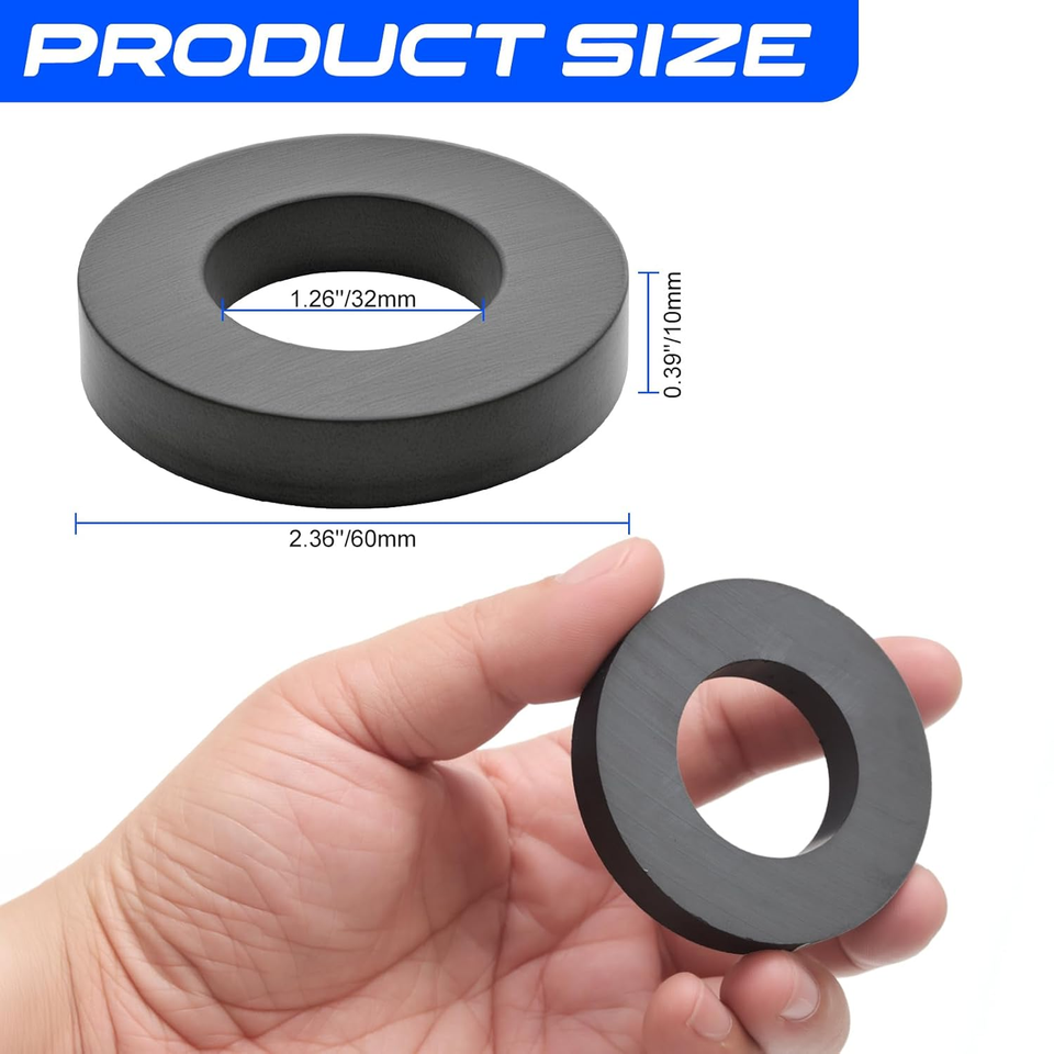 Large Magnet - Grade 10 Big Magnets Heavy Duty, OD60 X ID32 X 10Mm ...