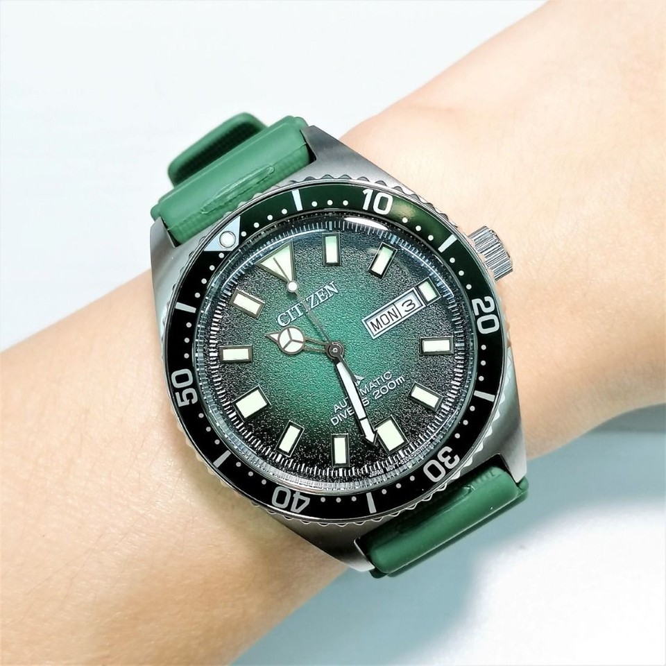 Citizen Green Mens Analogue Watch Promaster Marine NY0121-09XE | eBay