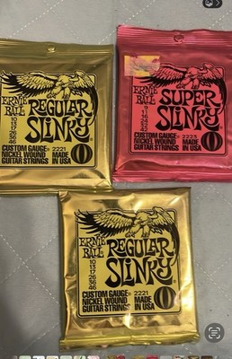 *Super Slinky Ernie Ball 3Pack Custom Gauge Nickel Wound Guitar Strings ...