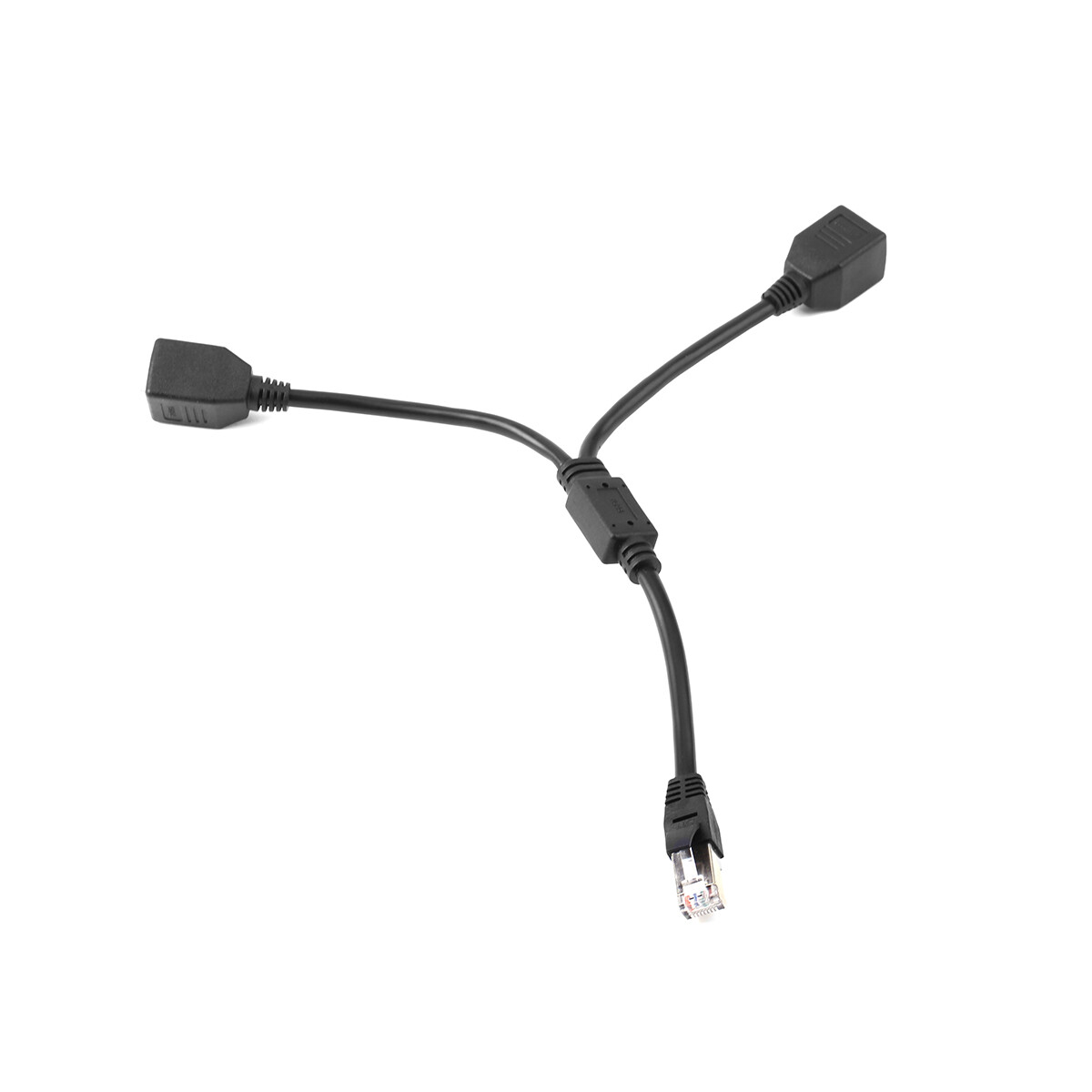 1 Male to 2 Port Female CAT 5 Adapter Splitter Network Cable RJ45 ...