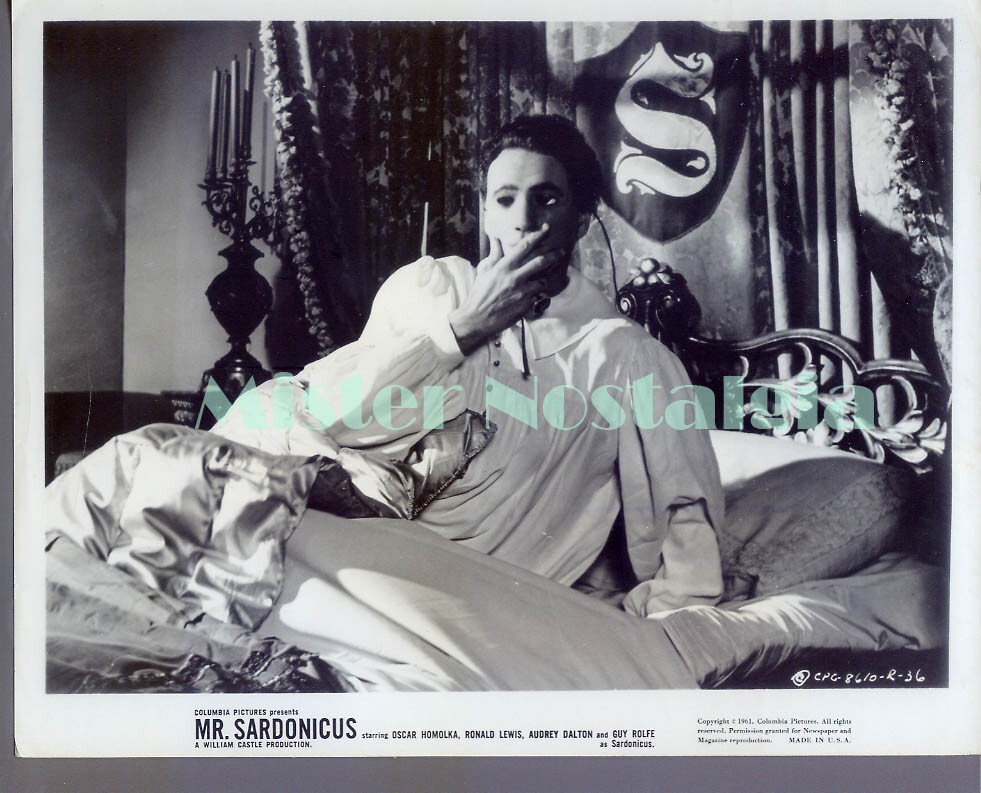 Vintage Photo 1961 Guy Rolfe Wearing Mask In Mr Sardonicus William 8893