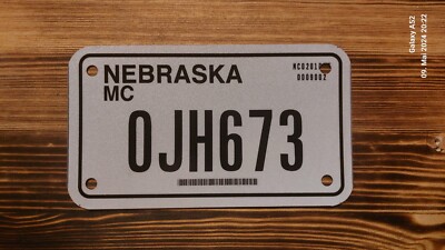 NEBRASKA MC 0JH673 Kein Jahr US Motorrad Kennzeichen Motorcycle License ...