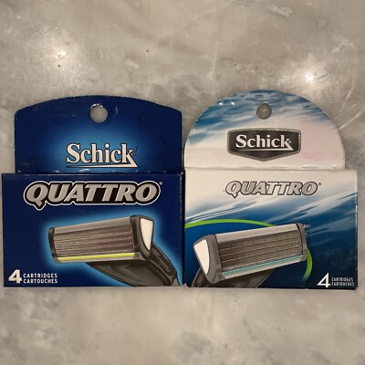 Schick Quattro Razor Blades For Men 4 pack x2 100% Authentic, New ...
