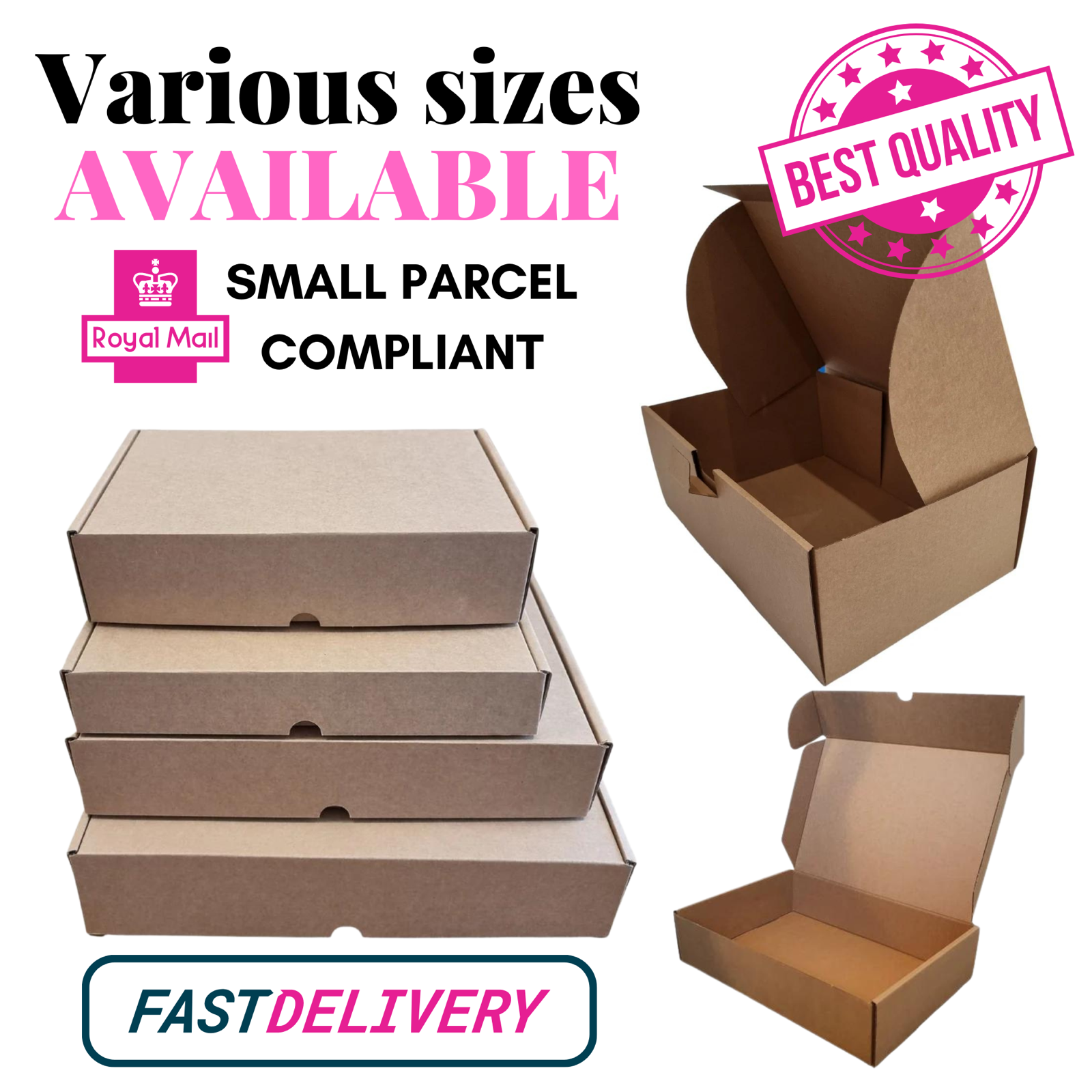 Brown shipping cardboard box, small parcel postal boxes, Eco packaging ...