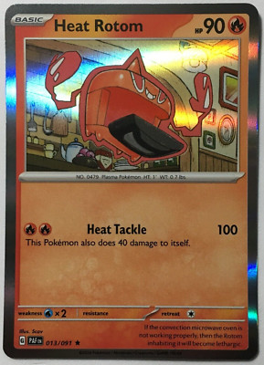 POKEMON HEAT ROTOM 013/091 PALDEAN FATES RARE HOLO NEAR MINT | eBay