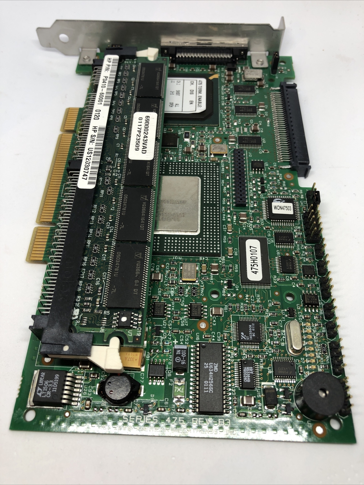 HP Raid Single Ch PCI SCSI Raid Card 32mb cache P3410-69001 5065 ...