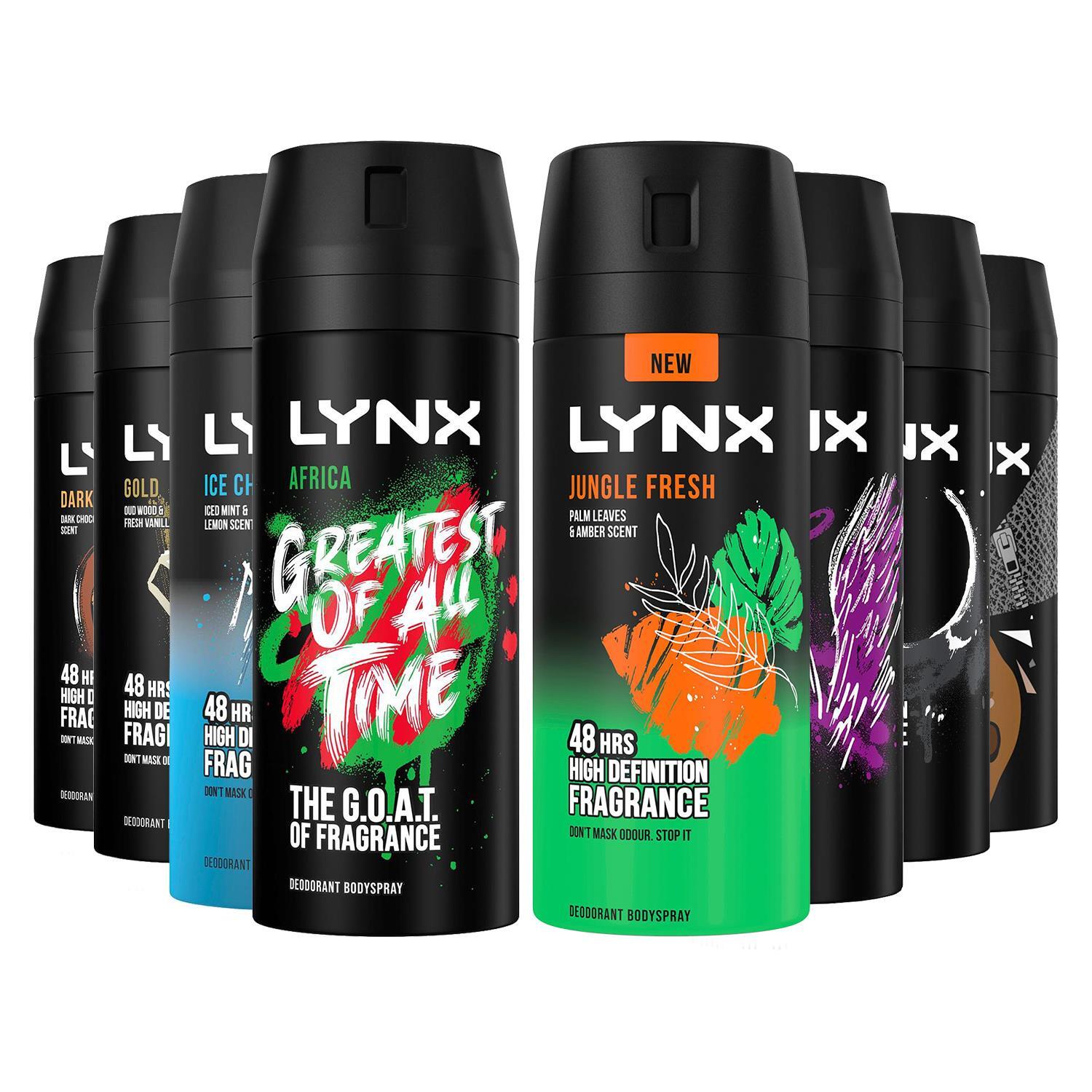 Lynx Body Spray 48-Hour High Definition Fragrance Deo For Men, 3x or 6x ...