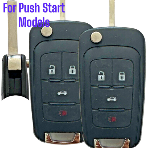 2 For 2016 2107 2019 Chevrolet Impala Replacement Remote Car Key Fob ...