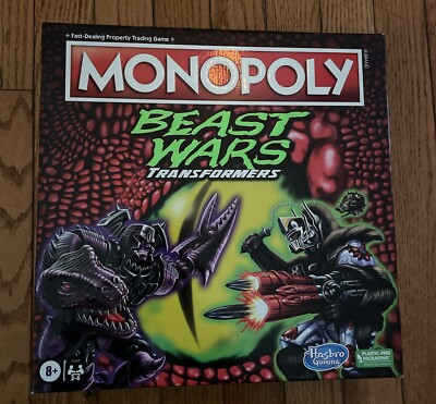 Monopoly Transformers Beast Wars Edition Board Game 14 Tokens Hasbro ...
