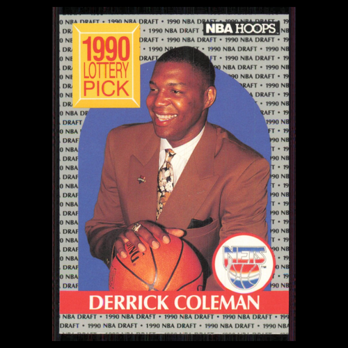 Derrick Coleman Rookie #390 1990 Hoops New Jersey Nets Basketball Card ...
