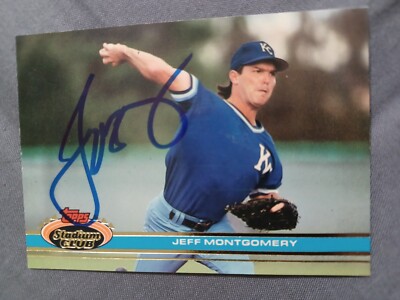 JEFF MONTGOMERY 1991 Topps Stadium Club # 369 autographed signed card ...