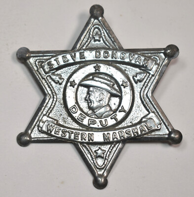 Vintage Steve Donovan Deputy Western Marshall Toy Badge | eBay