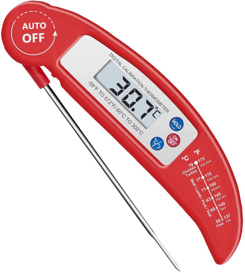 Digital Food Thermometer Probe Cooking Meat Temperature BBQ Kitchen ...