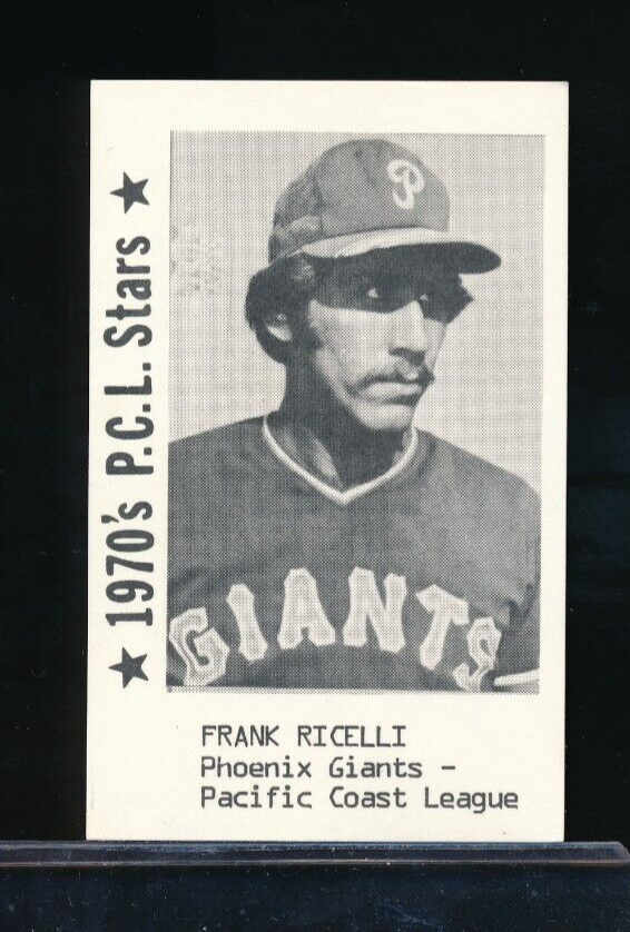 1979 Caruso 1970's P.C.L. Stars Frank Riccelli Ricelli (UER) rare 02 | eBay