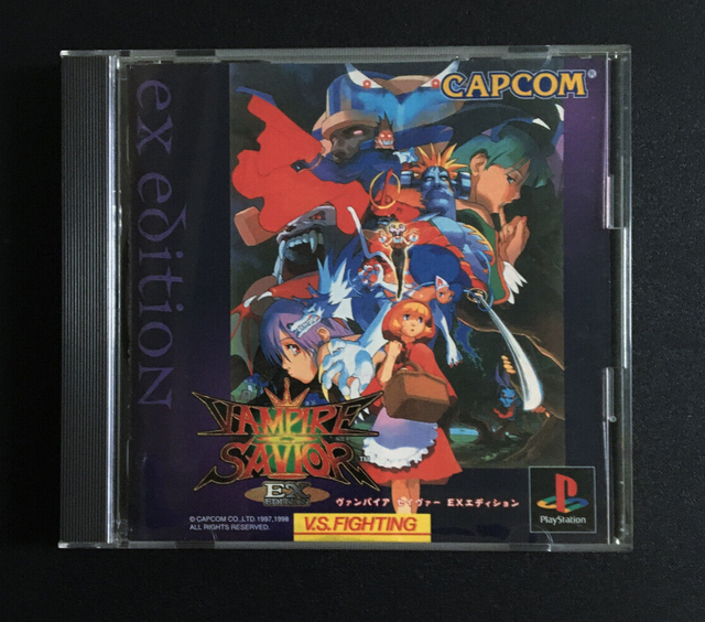 Darkstalkers Vampire Savior EX Sony PlayStation 1 Ps1 NTSC J Jap Capcom ...