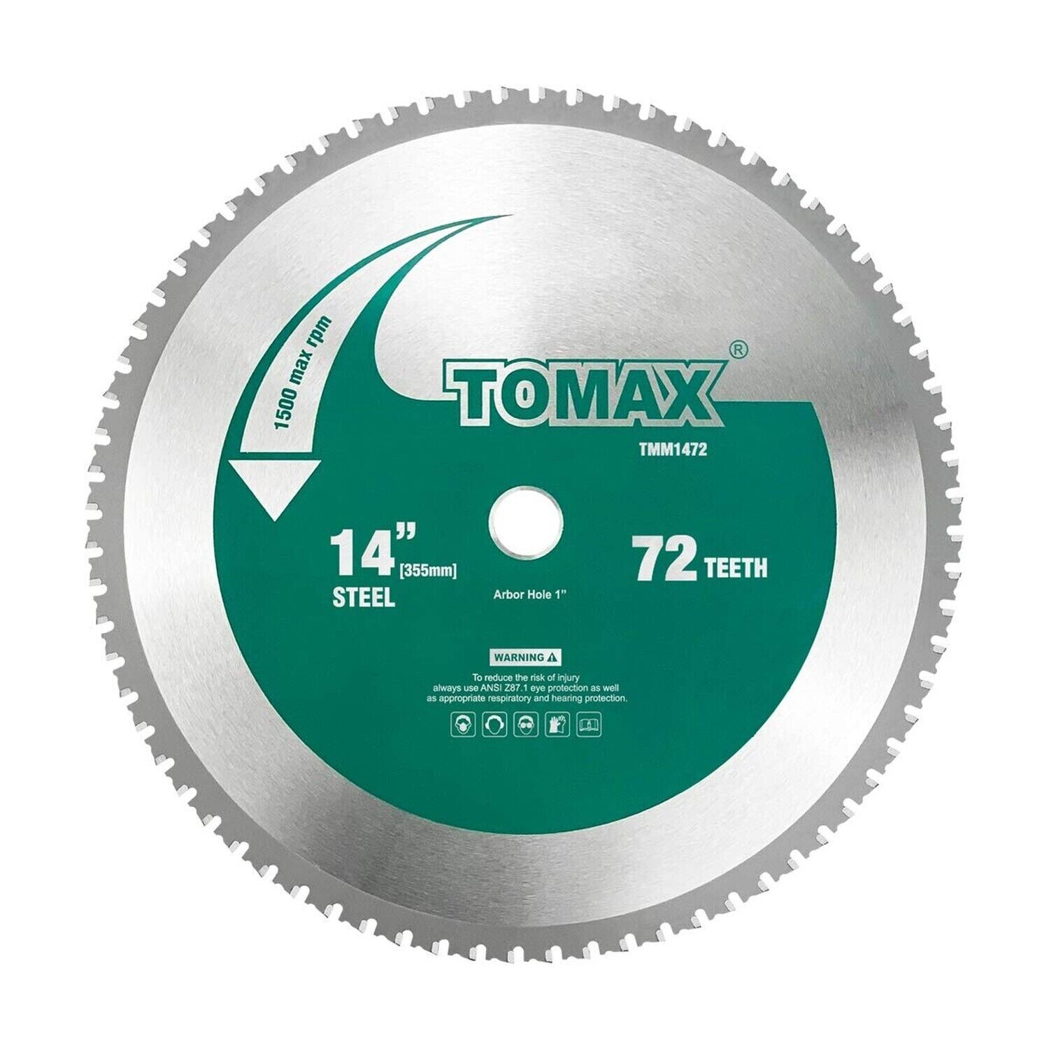 Tomax 14 Inch 72 Tooth Industrial Level Steel and Ferrous Metal Saw ...