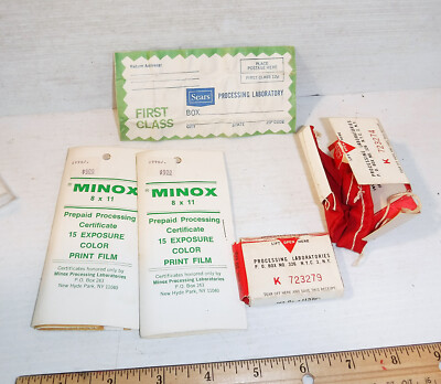 Minox Prepaid Film Mailers Kodachrome Mail bag Sears Film Developing ...