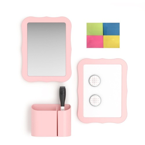 Magnetic Locker Organizer Accessories Kit Mirror Pencil Cup Whiteboard ...