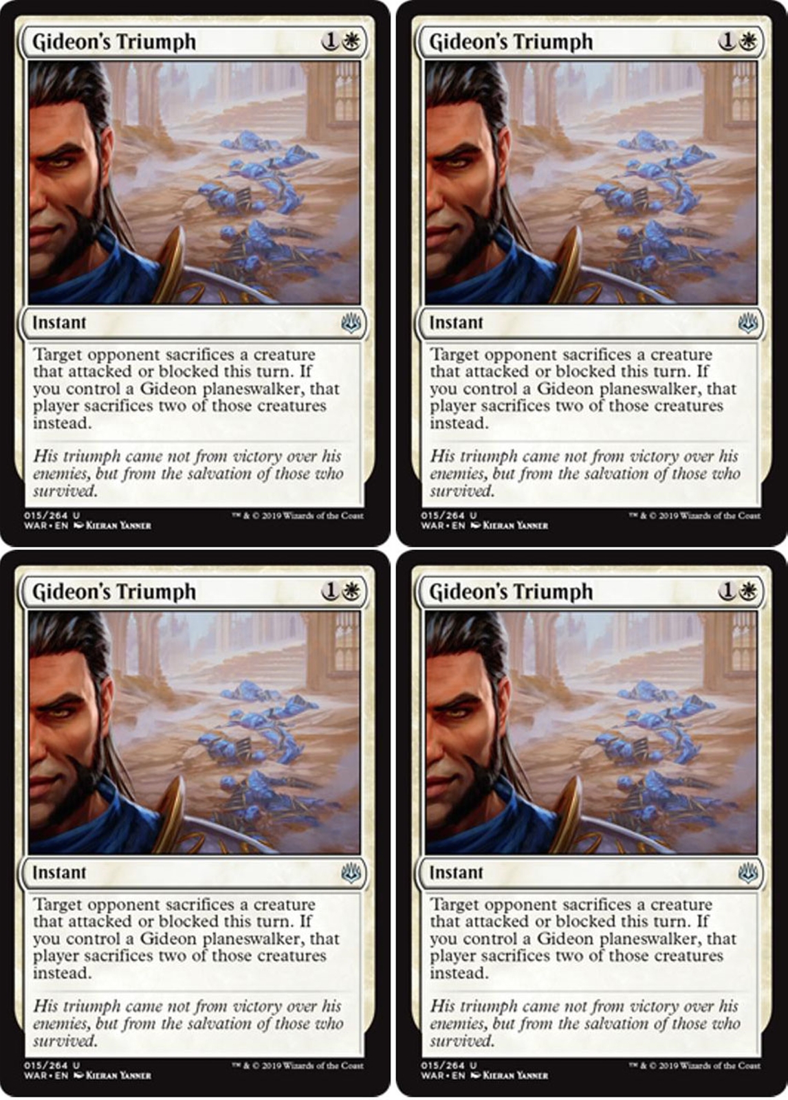 MTG - 4x GIDEON'S TRIUMPH - War of the Spark (U) | eBay