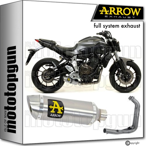 ARROW FULL SYSTEM EXHAUST CI LOW THUNDER ALUMINIUM YAMAHA MT07 MT-07 ...
