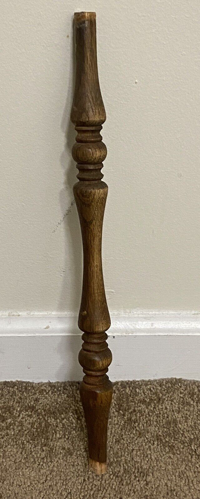Antique Turned Wood Spindle Baluster Hardwood 15.5" Long | eBay