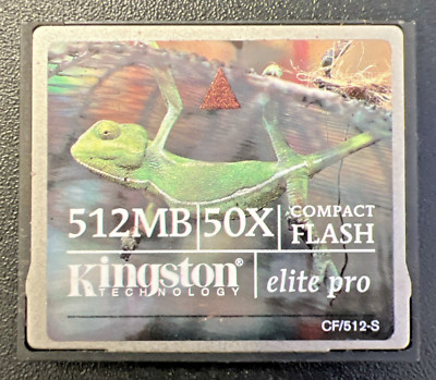 Kingston Elite Pro 512MB 50x - CompactFlash I Card - CF/512-S ...