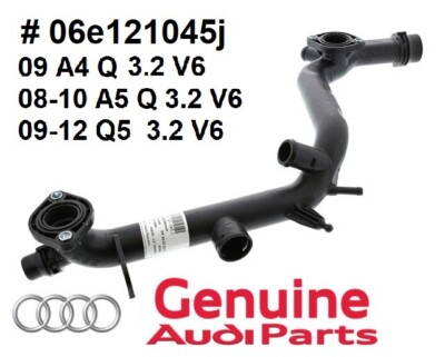 Cooling Coolant Pipe, Crossover Pipe 09-12 Audi A4 Quattro A5 Quattro ...