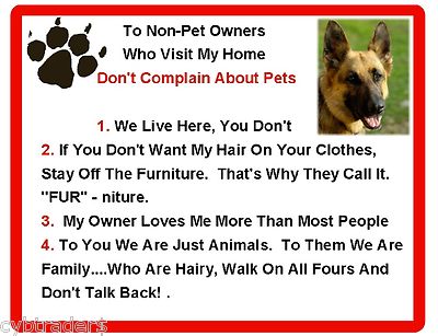 Funny Dog German Shepherd House Rules Refrigerator / Magnet Gift Card ...