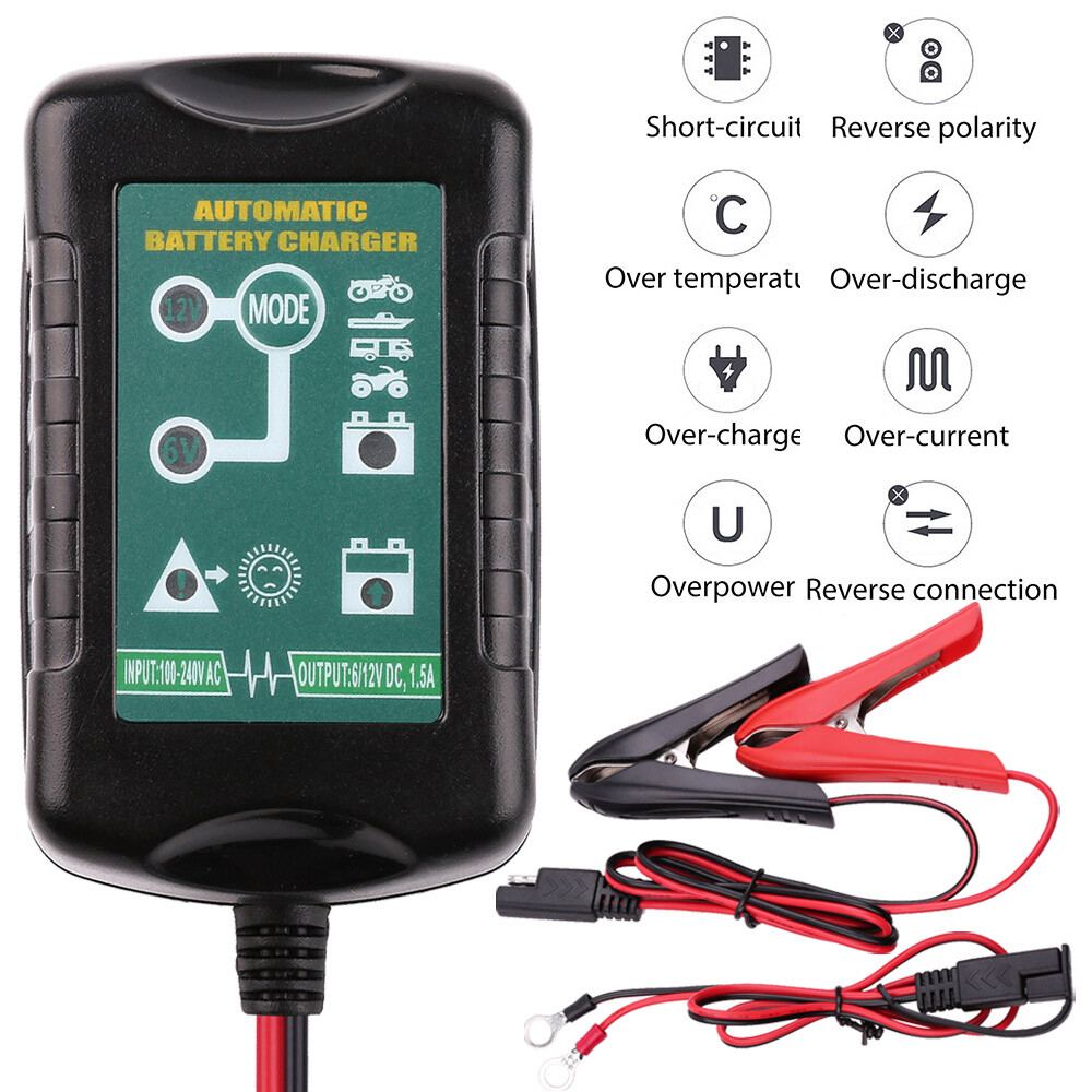 6V 12V Car Battery Charger Automatic Trickle Float Battery Charger ...