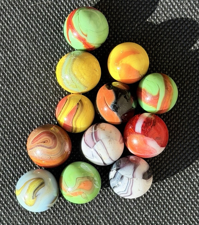 12 Played With CAC's Christensen Agate Vintage Machine Made Marbles | eBay