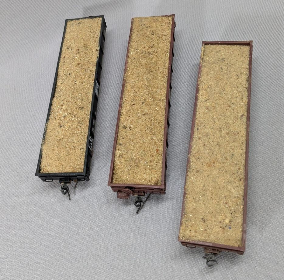 HO scale ERTL 40' Low Side Gondola w/ sand load SEABOARD, Central ...